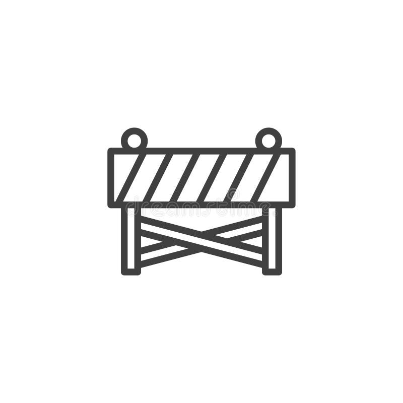 Barrier line icon stock vector. Illustration of design - 100240552