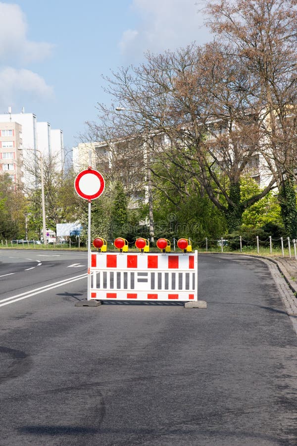 Construction Barrier stock photo. Image of road, fence - 59384732