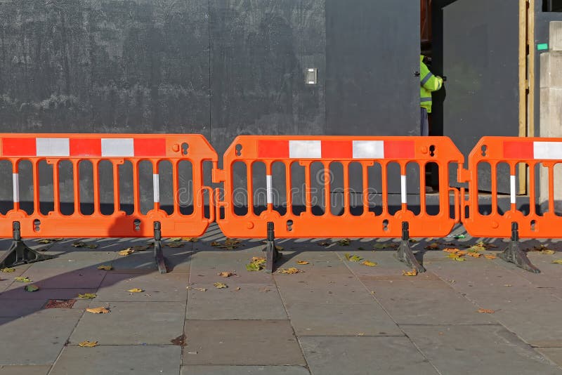Construction Barrier stock image. Image of sunny, protection - 129428427