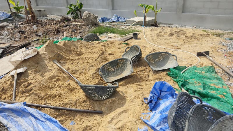 The Construction Basket is Like a Shell Stock Image - Image of pile ...