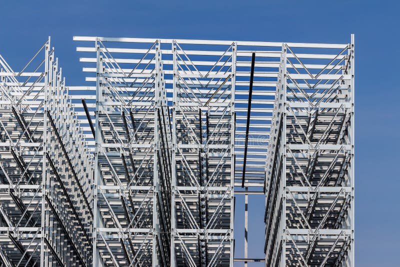 Construction of a Bay Warehouse Stock Image - Image of planning ...