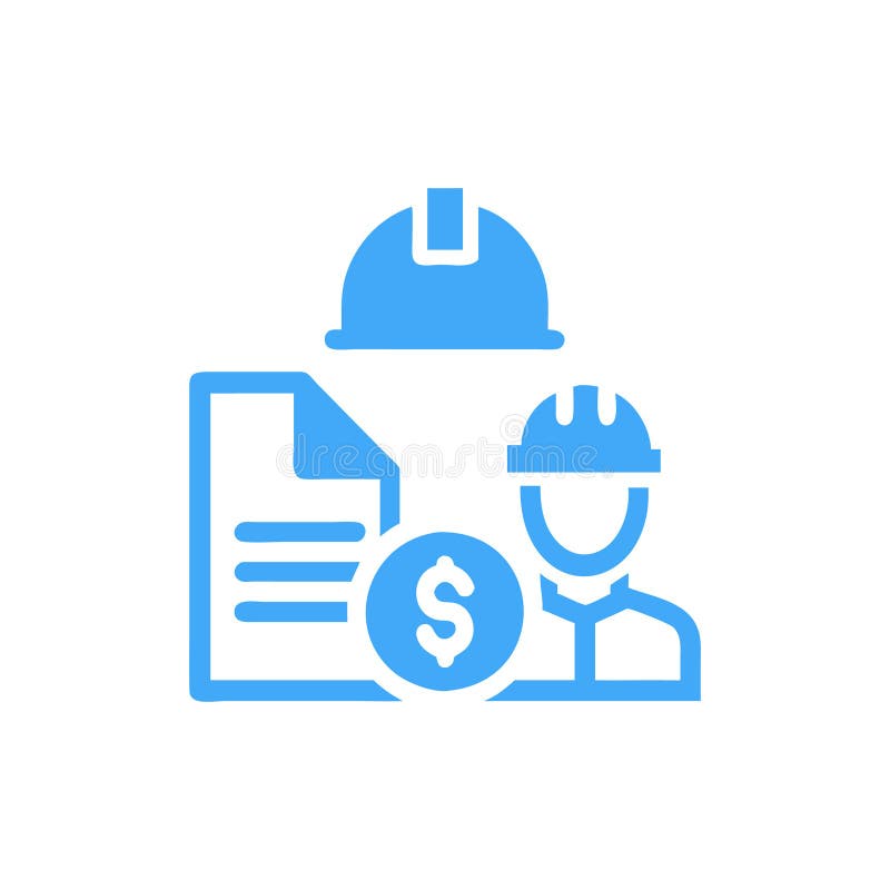 Construction Bid Icon for Procurement Stock Illustration - Illustration ...