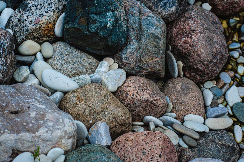 Construction of Big Round Garden Alpine Slide with Stones and Dwarf ...