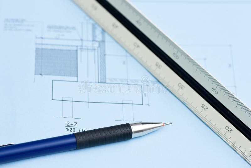 Construction blueprint stock image. Image of office, paper - 28518853