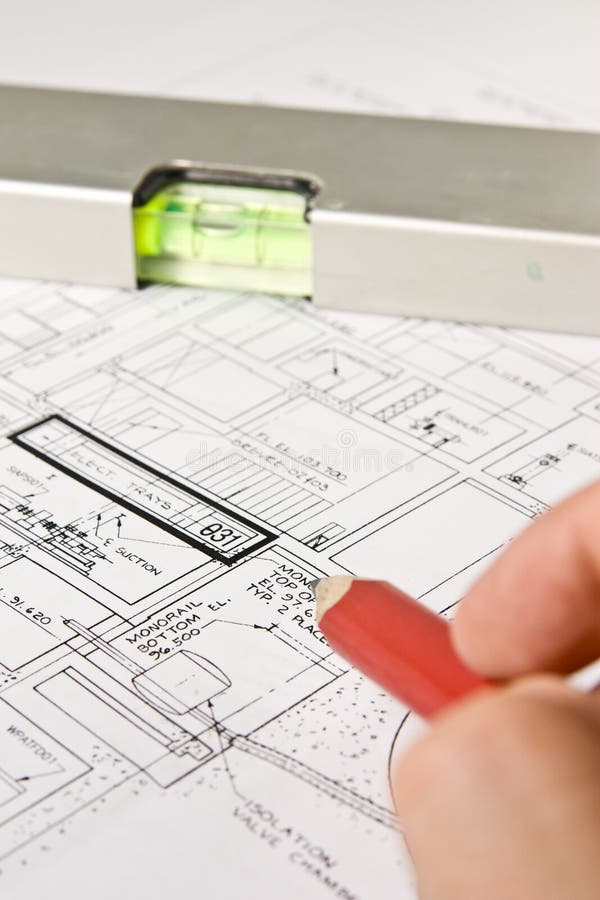 Construction blueprints stock image. Image of foundation - 12276267