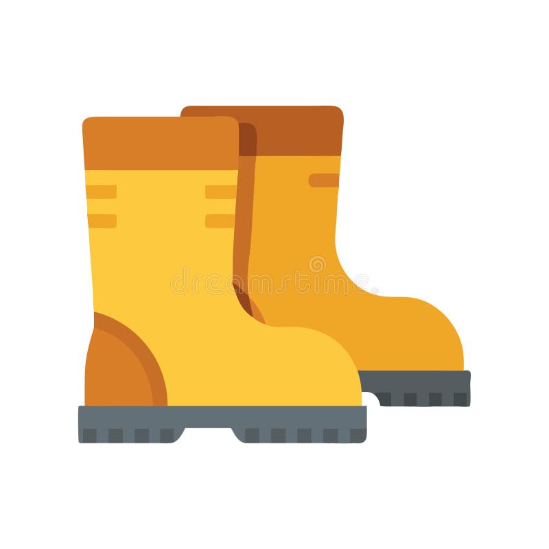 Construction Boots Design Icon for Worker Safety Stock Illustration ...