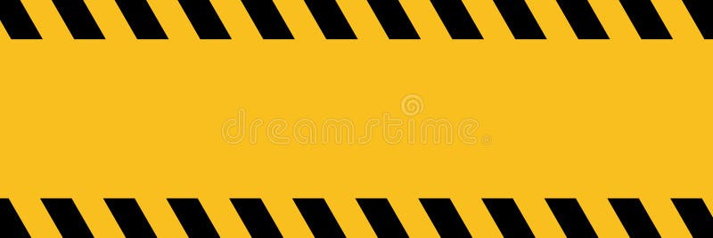 Warning Frame Diagonal Stripes. Construction Bordered Yellow and Black ...