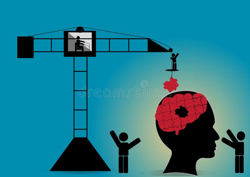 Construction brain stock vector. Illustration of motivation - 82162245