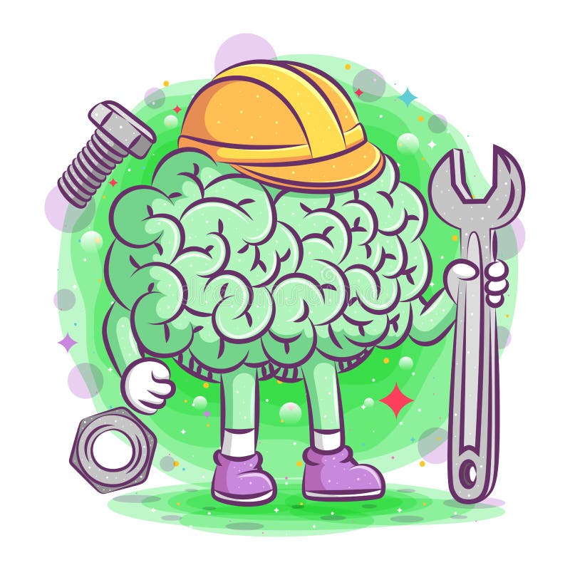 Construction brain stock vector. Illustration of motivation - 82162245