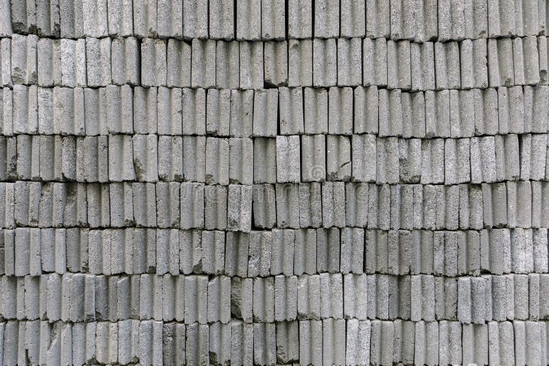 Construction Brick Blocks Stacked into a Wall Stock Image - Image of ...