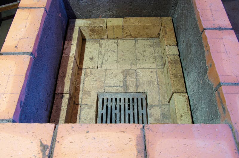Construction of Brick Ovens. Brick Stove for Sauna Stock Image - Image ...