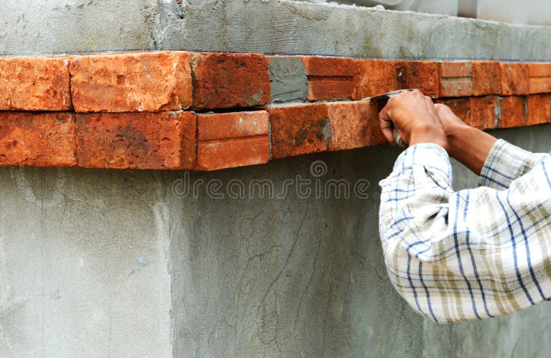 Construction brick wall stock photo. Image of protection - 41381384