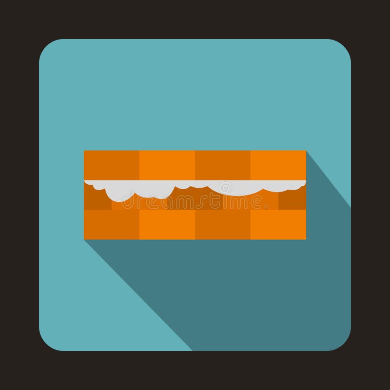 Construction Bricklayer Icon, Flat Style Stock Vector - Illustration of ...