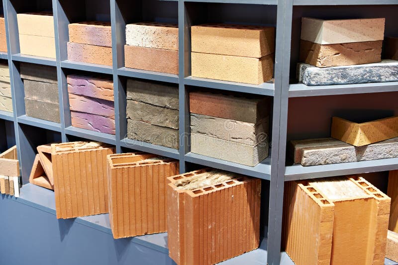 Construction Bricks on Store Exhibition Stock Image - Image of vintage ...
