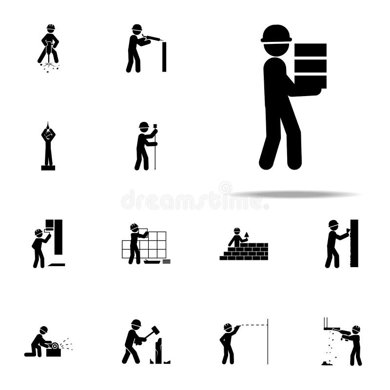 Construction, Cement Worker Icon. Construction People Icons Universal ...