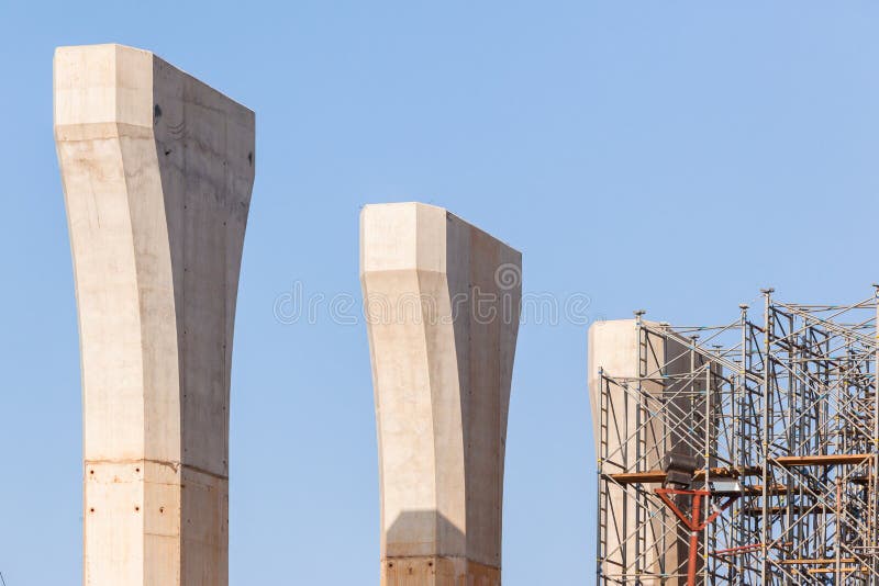 Concrete Bridge Supports stock photo. Image of pillar - 6536242
