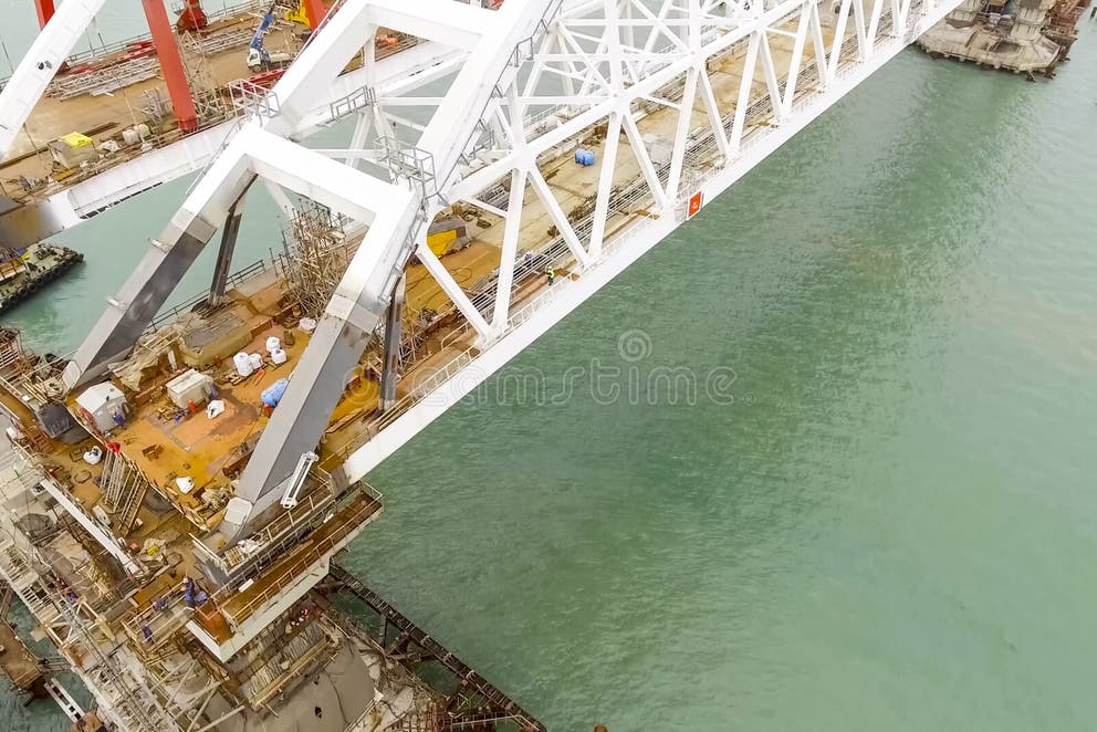 Construction of the Bridge. Engineering Facilities for the Construction of a Railway and ...