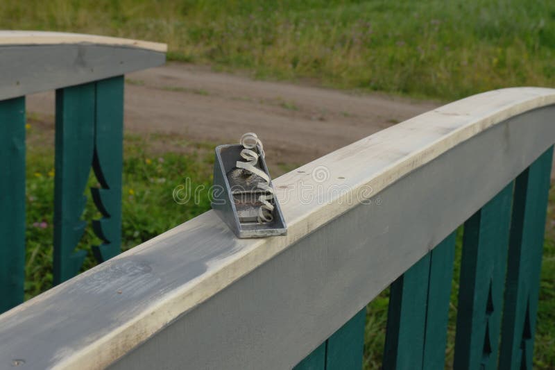 Construction of a Pedestrian Bridge Over the Ditch Stock Image - Image ...