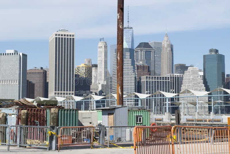 Construction at Brooklyn Bridge Park, New York Editorial Photo - Image ...