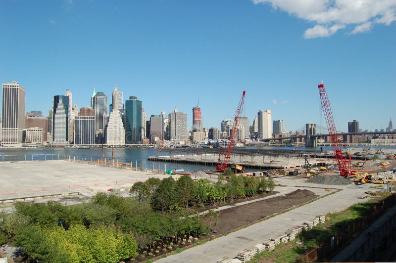 Construction at Brooklyn Bridge Park, New York Editorial Photo - Image ...