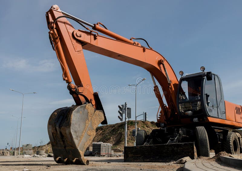 Construction Bucket, Tractor Editorial Photography - Image of ...
