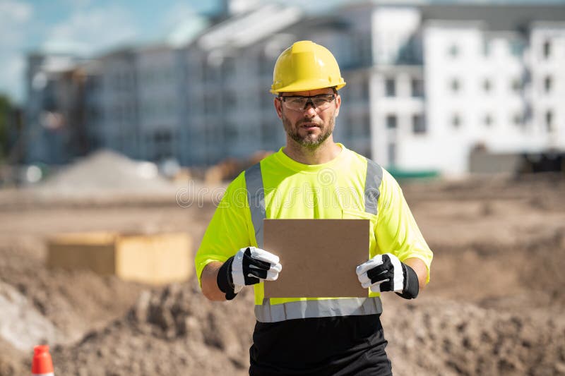 Construction Builder in Building Uniform on Buildings Construction ...