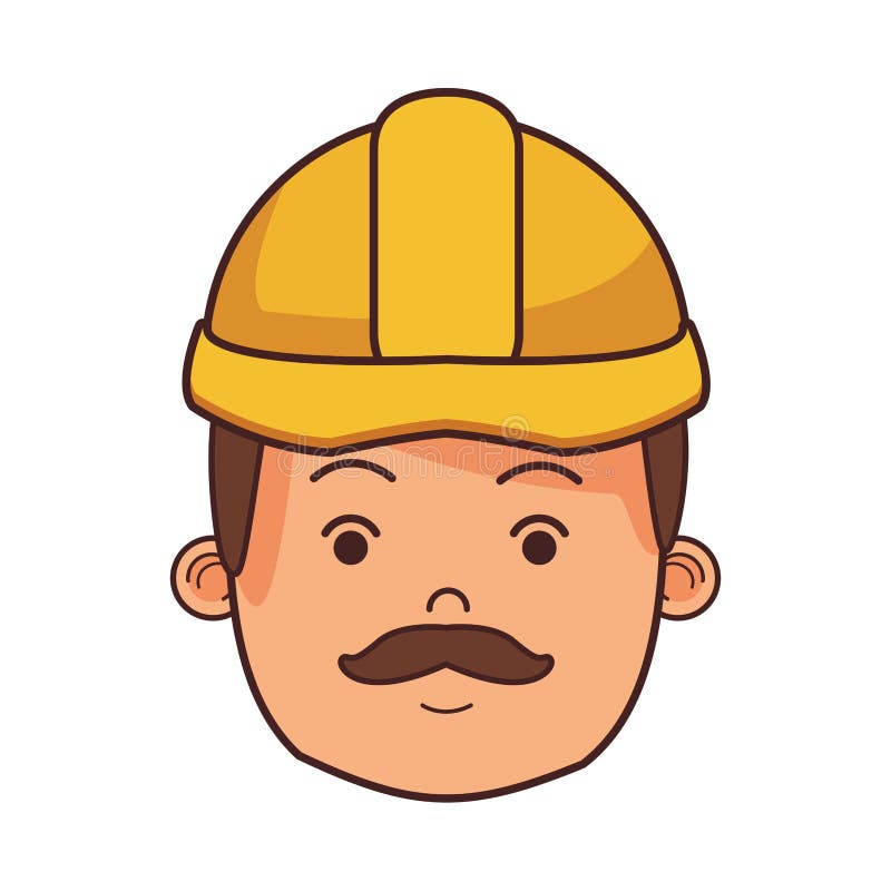 Construction Builder Helmet Cartoon Stock Vector - Illustration of ...