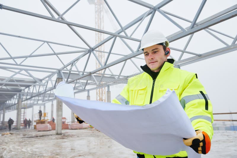 Construction Builder Worker Stock Image - Image of constructor, head ...