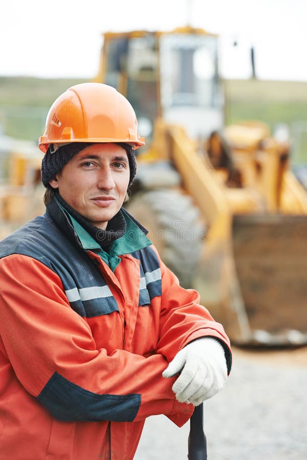 Construction Builder Worker at Site Stock Image - Image of occupation ...