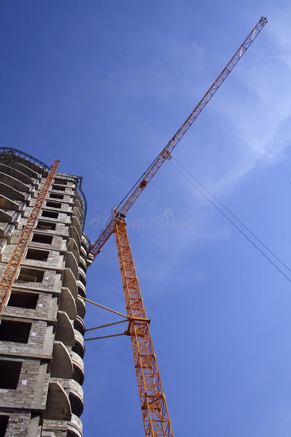 Construction of building stock photo. Image of install - 696516