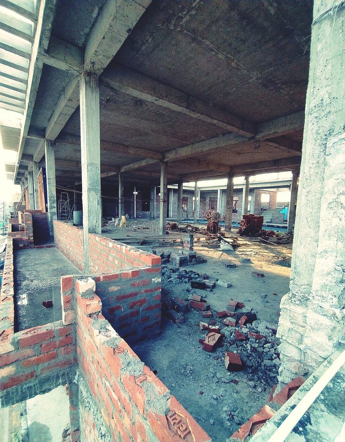 Construction of Building Architecture Stock Photo - Image of ...