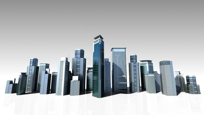 Construction Building City Skyline and Make City in Animation.3 Stock ...