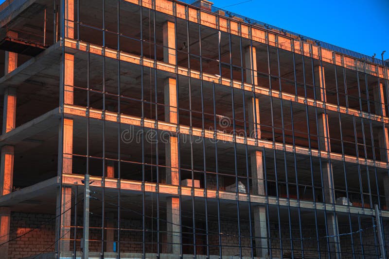 Construction Building Frame Internal Pillars Architecture Industrial ...