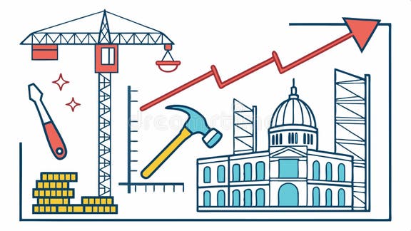 Construction and Building Growth Chart, Development and Progress Vector Design Generative AI ...