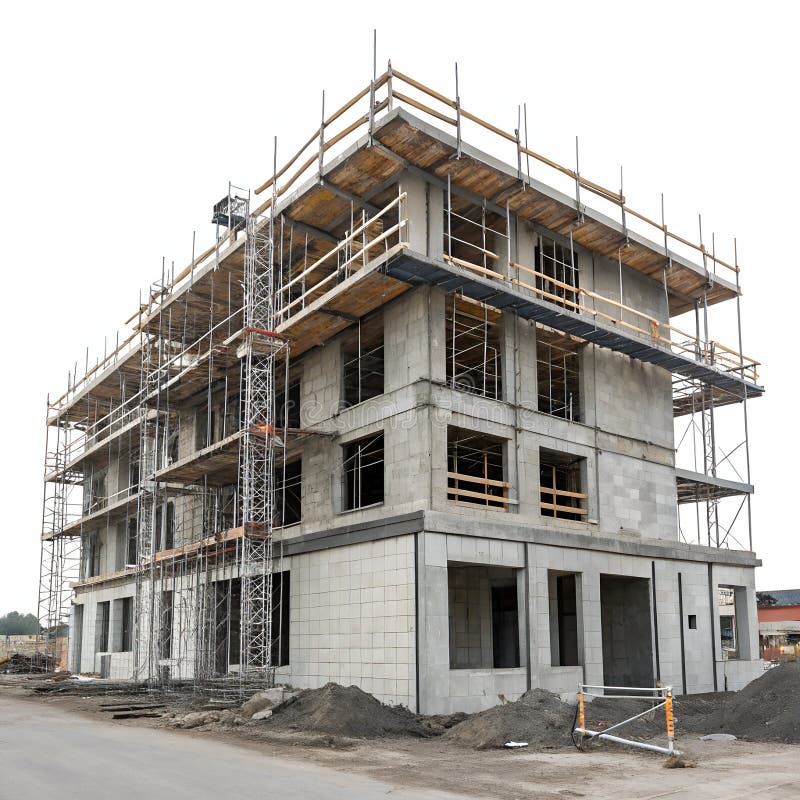 Construction Building Isolated on Transparent Background Stock ...