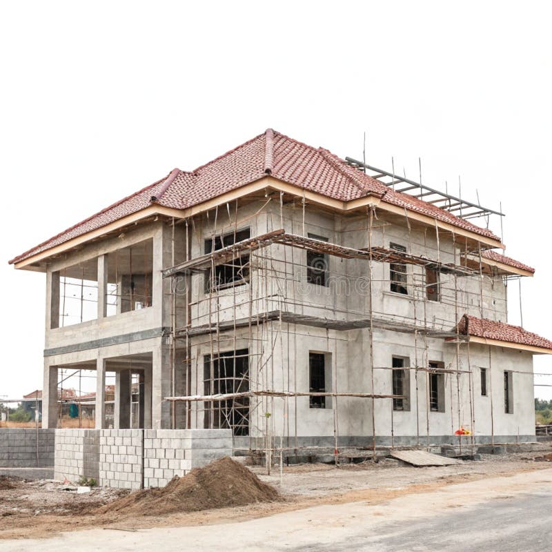 Construction building stock illustration. Illustration of cranes - 368747481