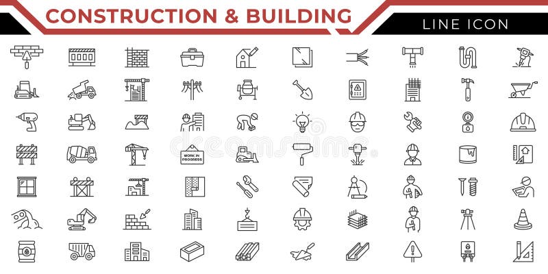 Construction Building Icon Set Stock Illustrations – 120,011 ...