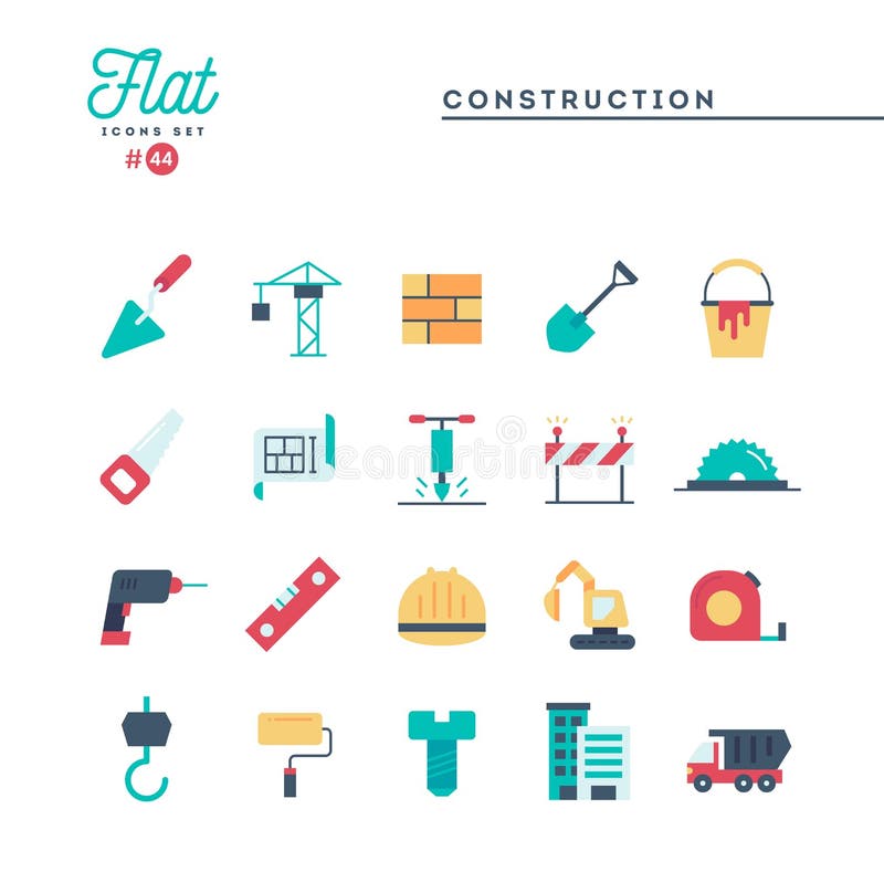 Set of Vector Construction Tools Icons Stock Vector - Illustration of ...