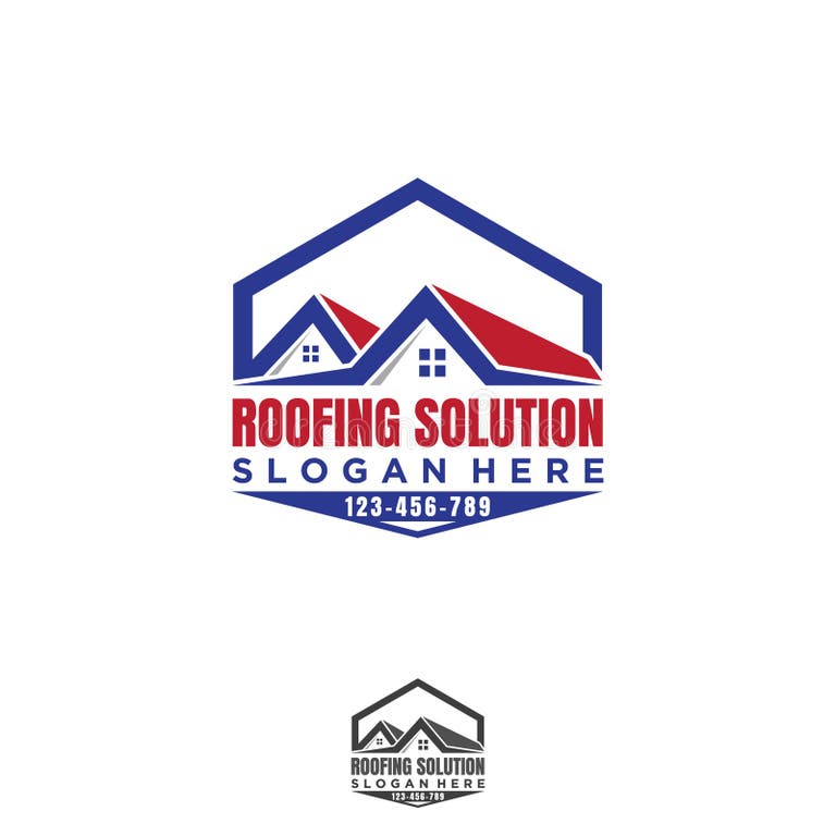 Construction Building Roofing Solution Service Logo Icon Design ...