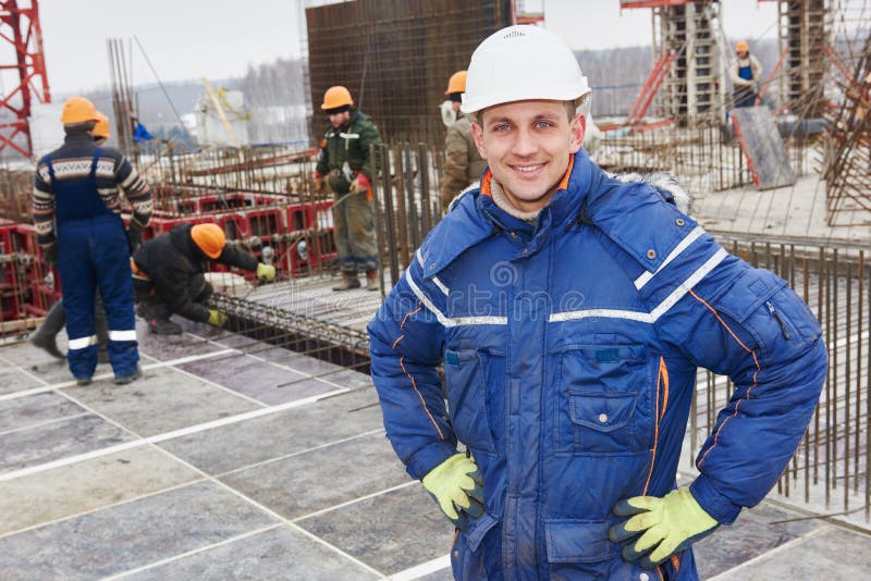 Foreman Worker at Construction Site Stock Image - Image of industry ...