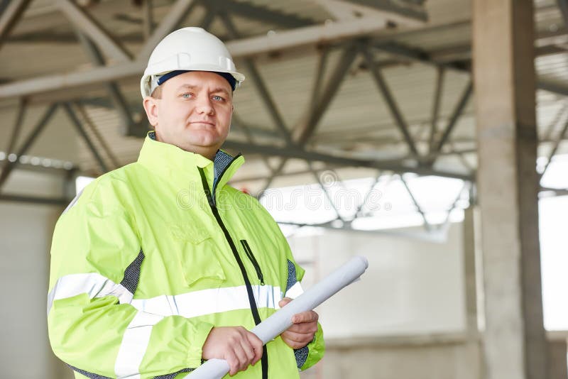 Foreman Worker at Construction Site Stock Image - Image of industry ...