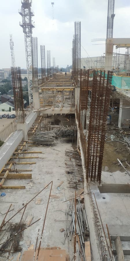 Construction of Building Structure in Several Areas Editorial Photo ...