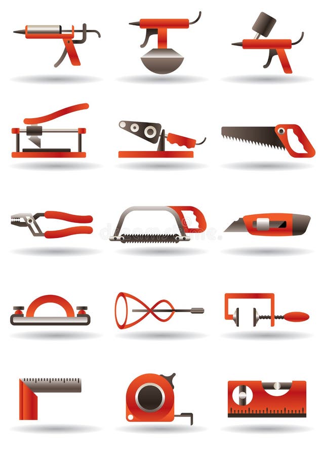 Construction and Building Tools Stock Vector - Illustration of ...