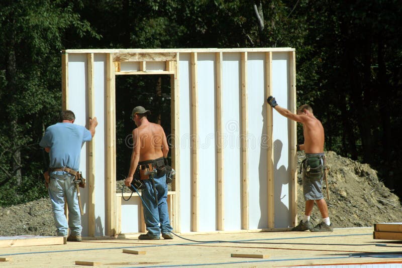 Construction - Building Wall Stock Photo - Image of electrician ...