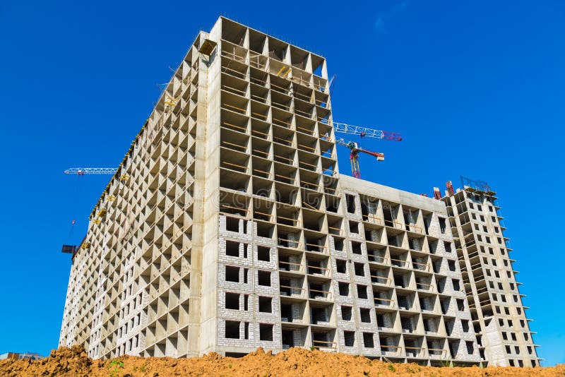 Construction of Buildings in Moscow, Russia Stock Photo - Image of ...