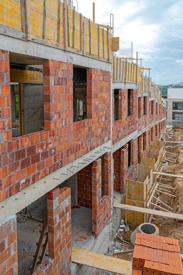 Construction Buildings Site Stock Photo - Image of house, houses: 219136800