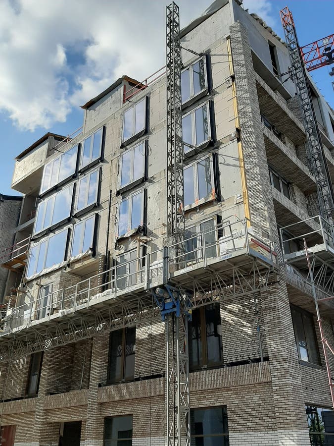 Construction of Buildings and Structures Stock Image - Image of ...