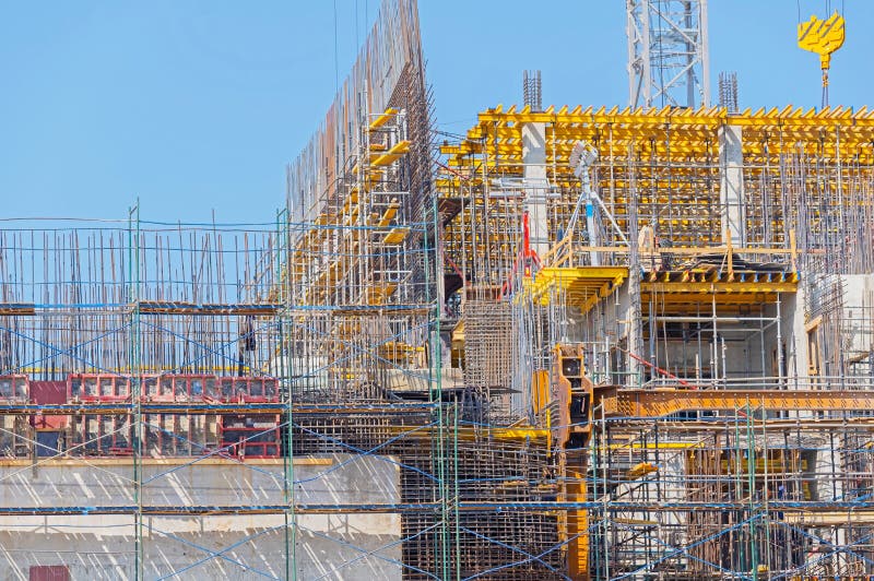 Construction of Buildings Using Monolithic Technology Stock Photo ...