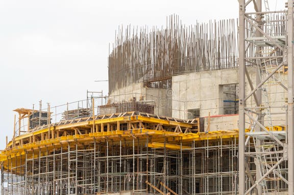 Construction of Buildings Using Monolithic Technology Stock Image ...