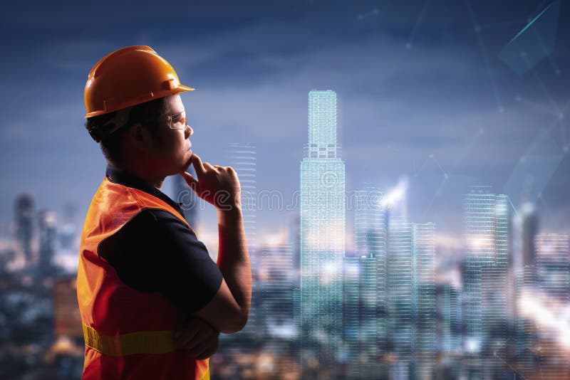 Construction Business with Civil Engineer Stock Image - Image of ...